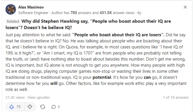 Stephen Hawking's IQ — Highest In The World?